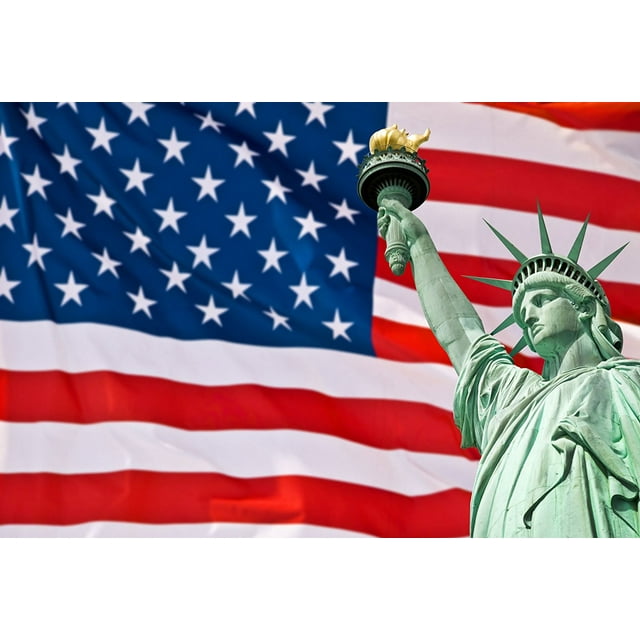 MOHome 7x5ft America Flag Photography Backdrops Statue of Liberty ...