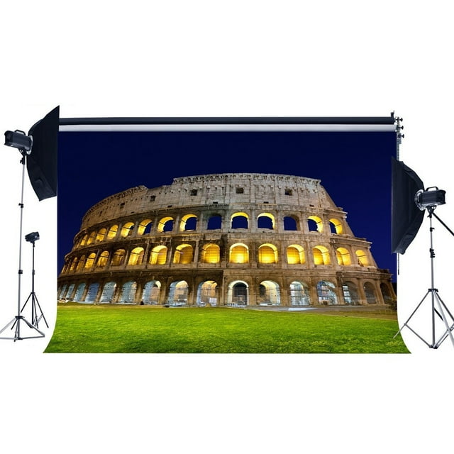 MOHome 7x5ft Ancient Rome Colosseum Backdrop Old Arch Dooe Shining ...