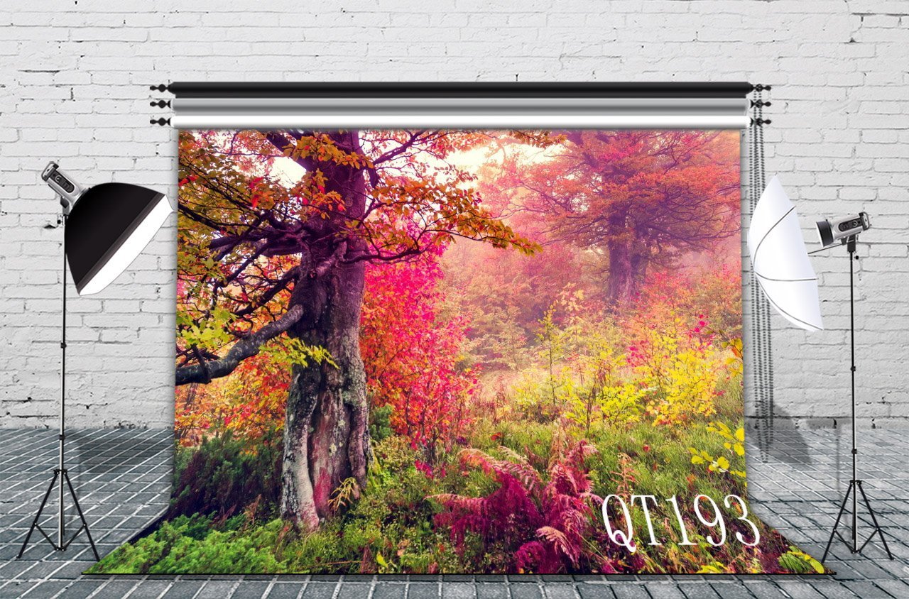 MOHome 7x5ft Autumn Forest Scenery Photography Backdrops Studio ...