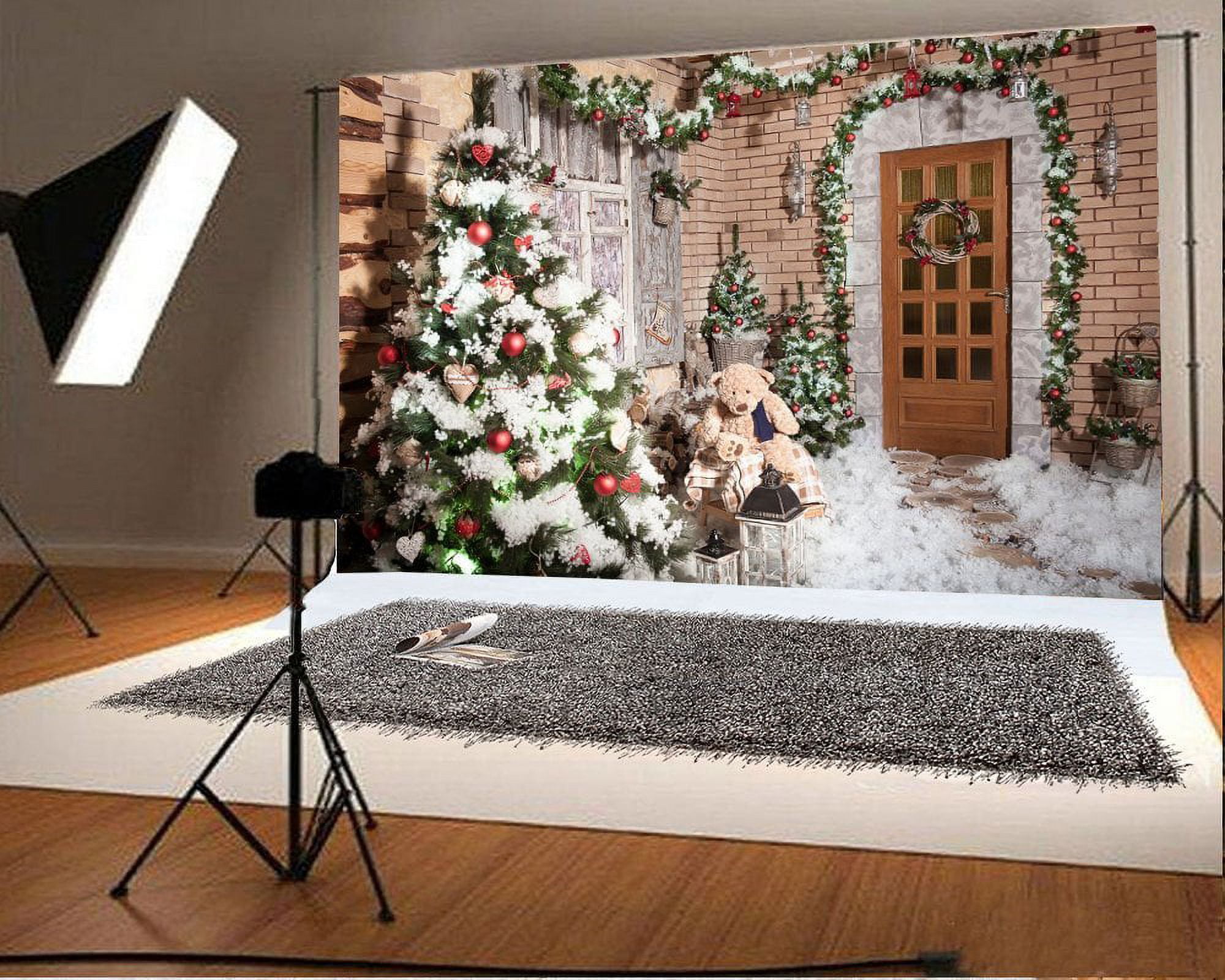 MOHome 7x5ft Backdrop Interior Room Decorated Christmas Tree ...