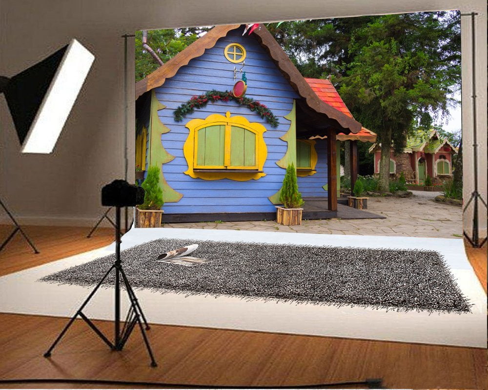 MOHome 7x5ft Backdrop Photography Background Wood Cottage Park Trees ...