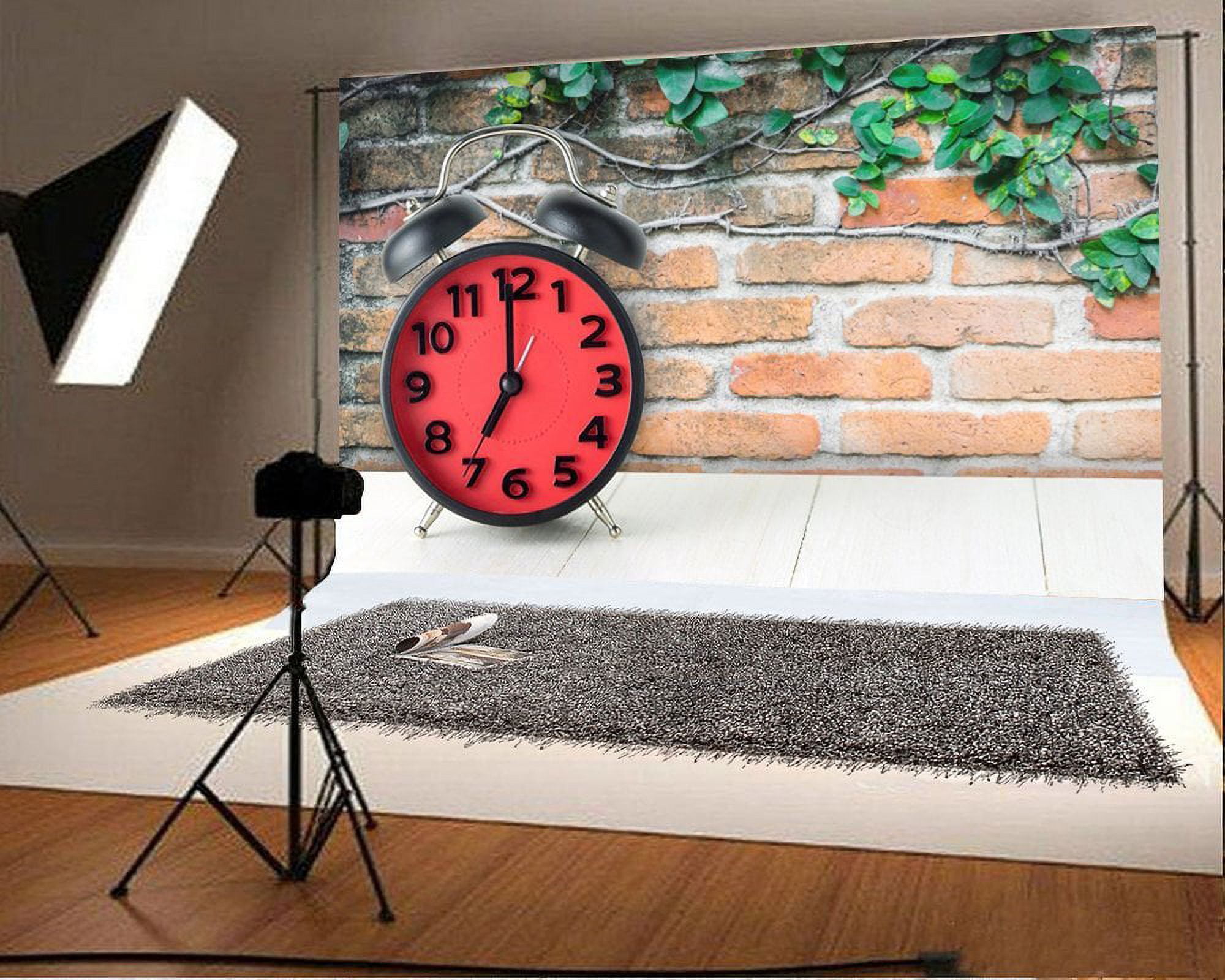 MOHome 7x5ft Backdrop Red Alarm Clock Photography Background Clock on ...