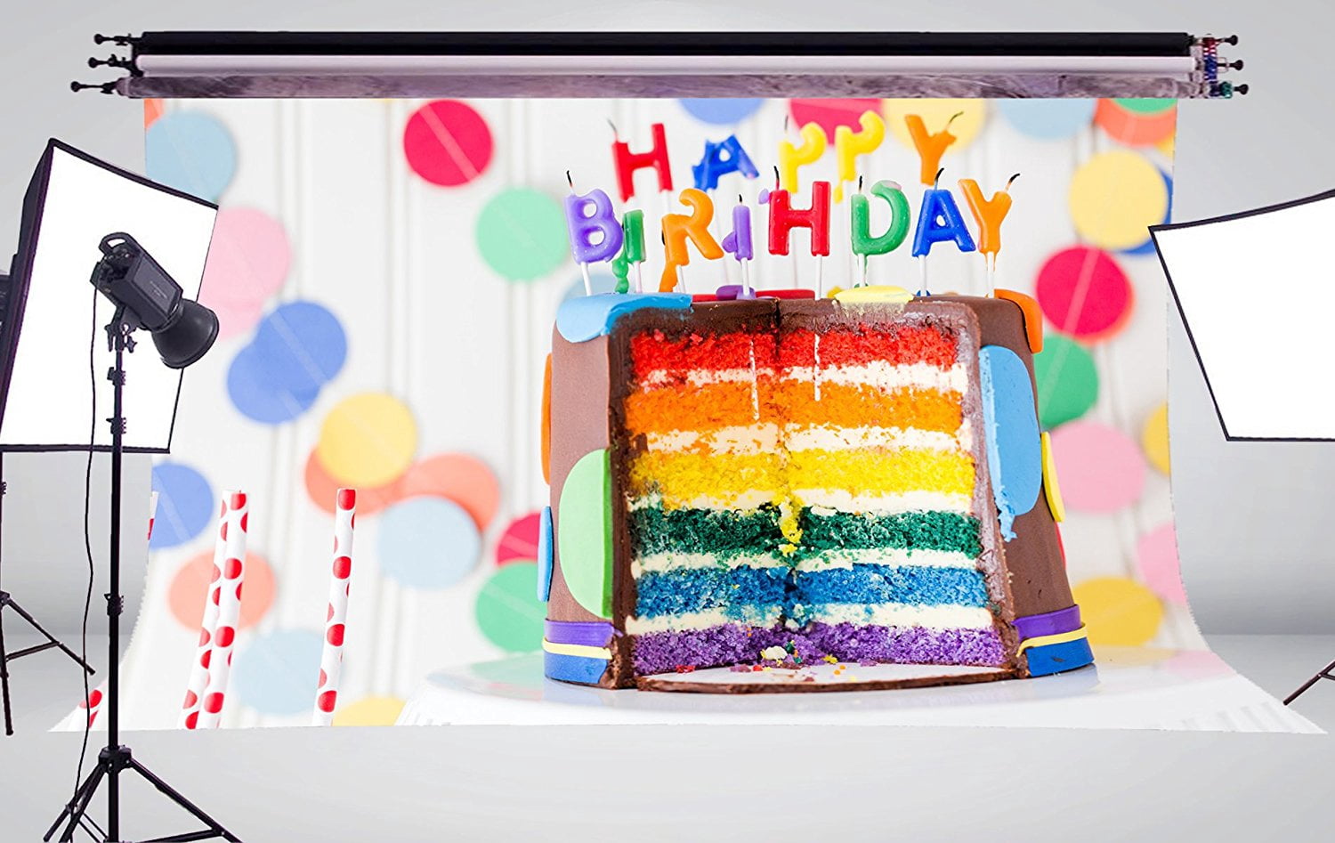 MOHome 7x5ft Birthday Candle Ccake Photo Background For Children ...