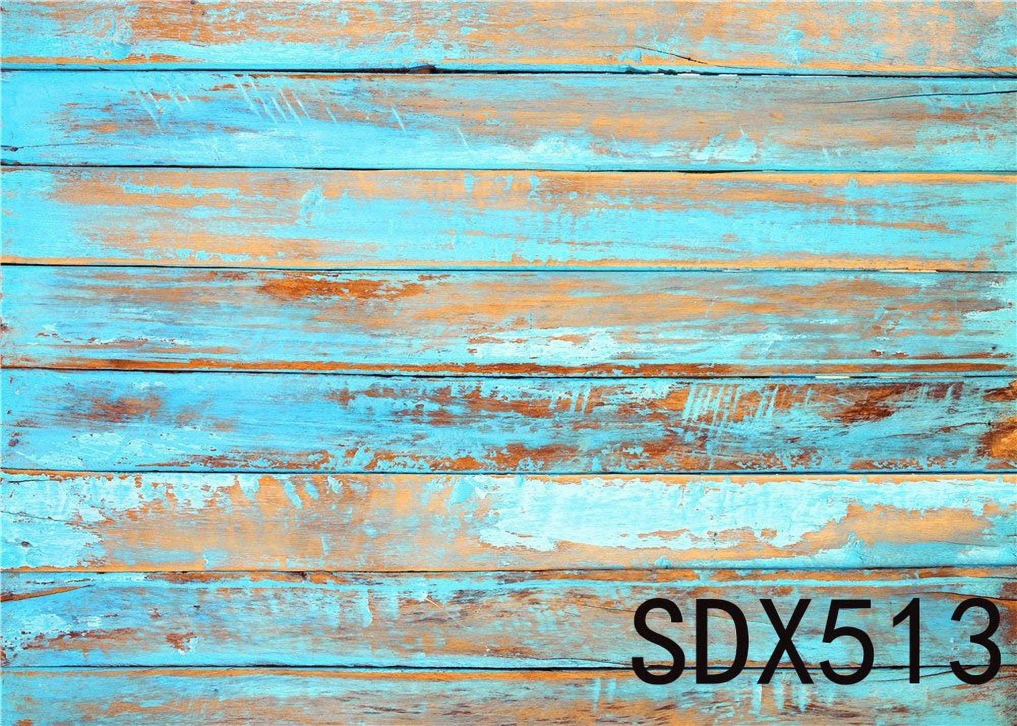 MOHome 7x5ft Blue Rustic Barn Wood Floor Photography Backdrops Studio ...