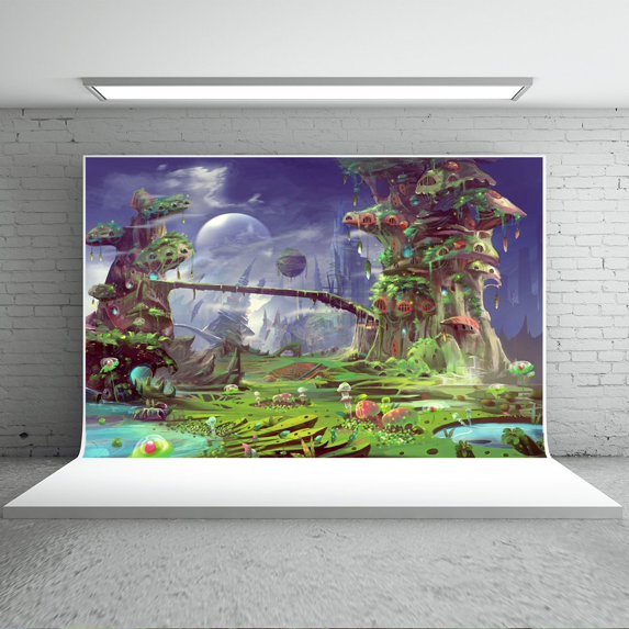 MOHome 7x5ft Cartoon Photography Backdrops Candy House Children Party ...