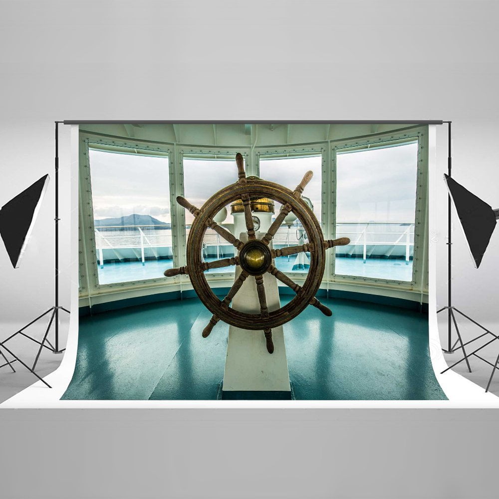 MOHome 7x5ft Digital Photography Backdrops Yatcht Helm Rudder For ...