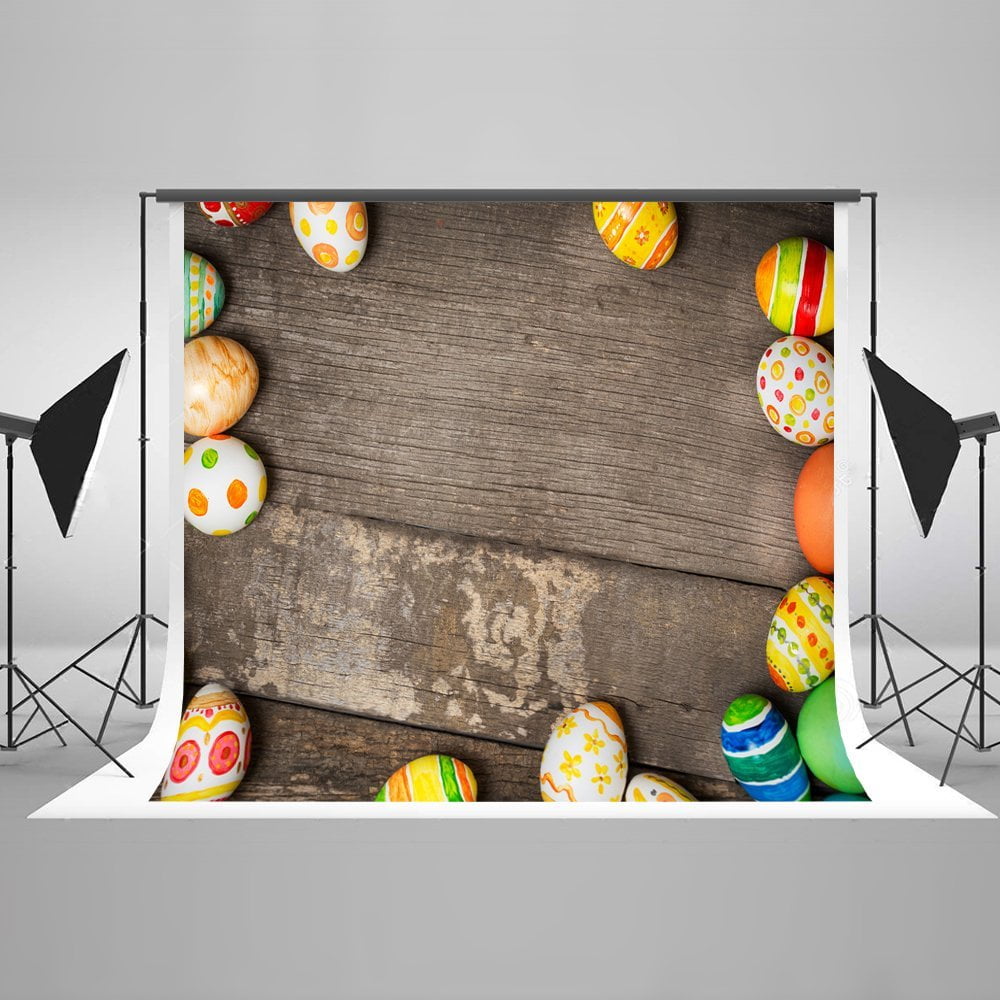 MOHome 7x5ft Easter Egg Backdrop Wood Wall Easter Photography Backdrops ...