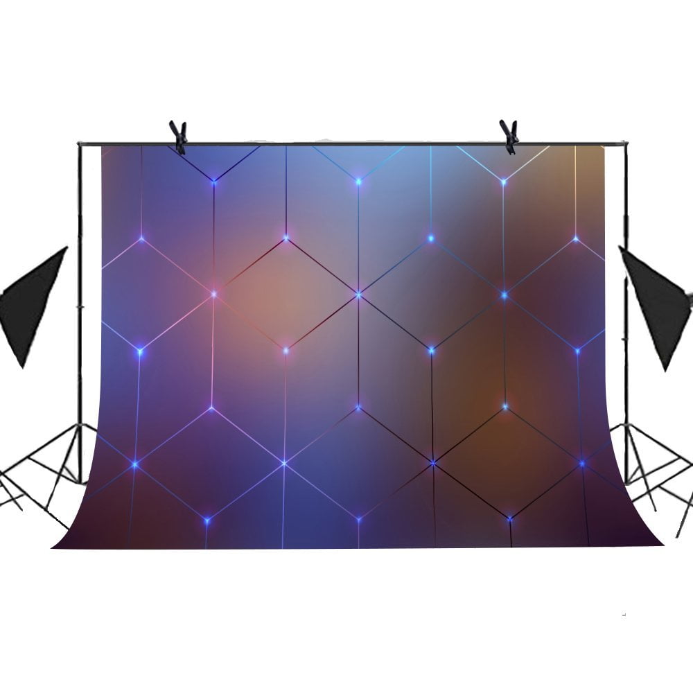 MOHome 7x5ft Fantasy Blue Photography Backdrop Blue Purple Glass Lines ...