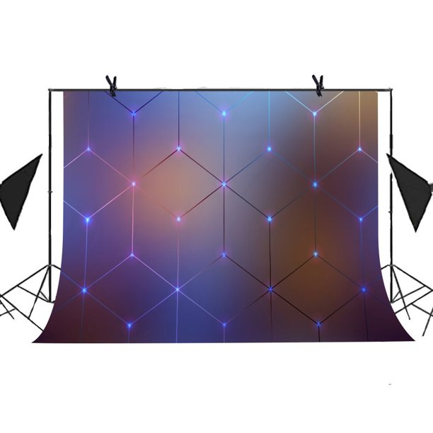 MOHome 7x5ft Fantasy Blue Photography Backdrop Blue Purple Glass Lines ...