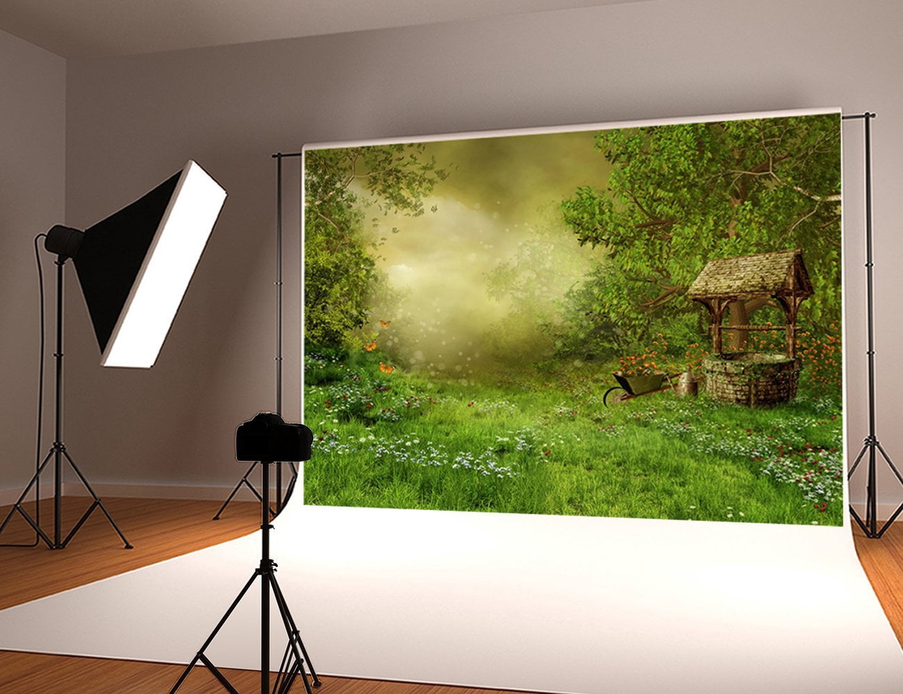 MOHome 7x5ft Fantasy Spring Photography Backdrop Props Orange Flowers ...