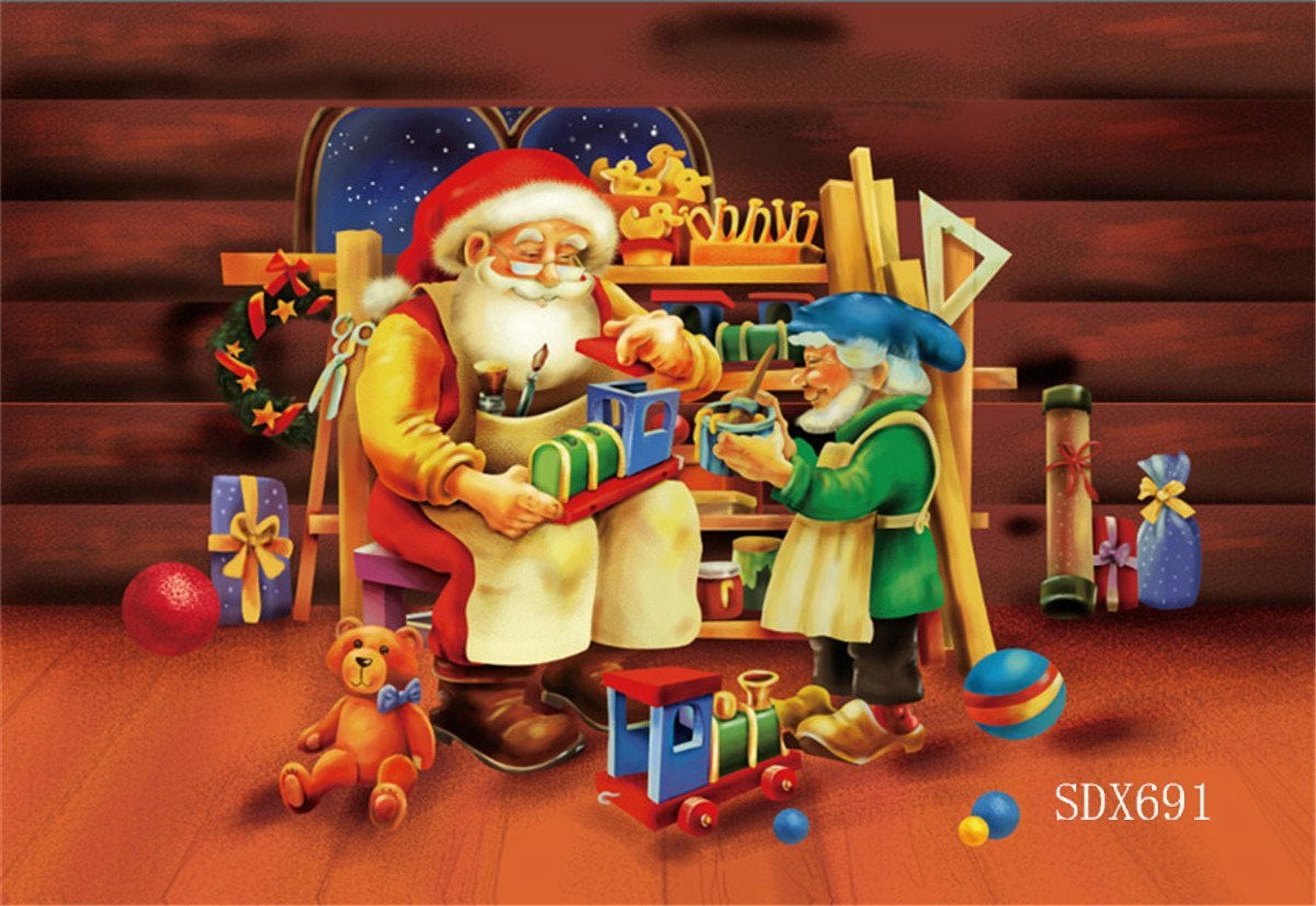 MOHome 7x5ft Father Christmas Christmas Photography Backdrops Studio ...