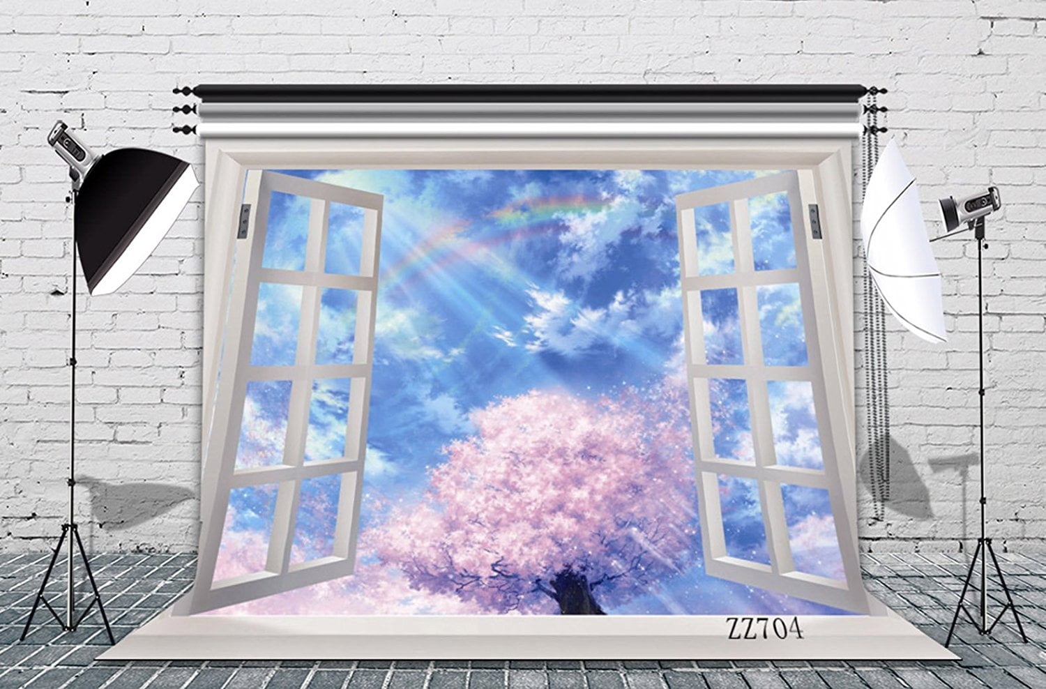 MOHome 7x5ft Flowering Trees in Full Bloom in the Sun Scenery ...