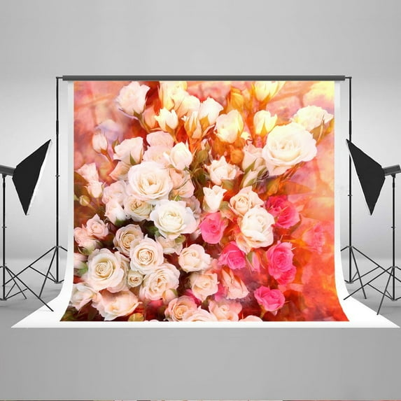 MOHome 7x5ft Flowers Photography Backdrop 3D Photo Background Rose ...