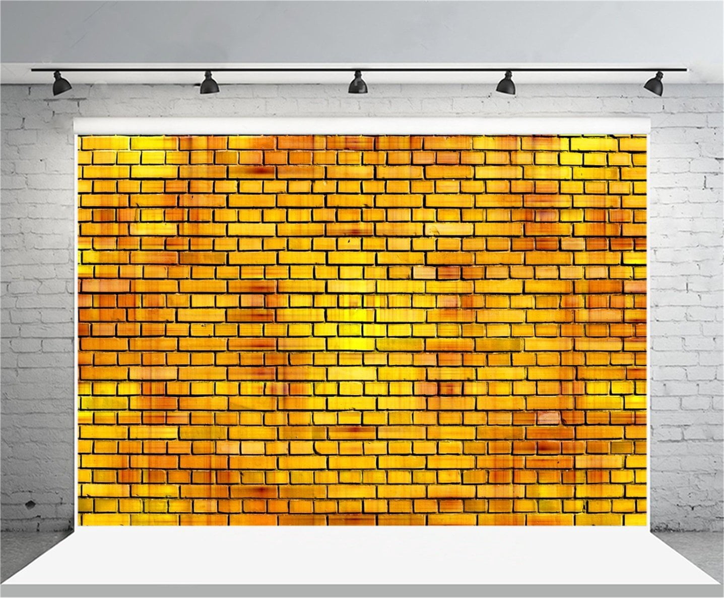 MOHome 7x5ft Golden Brick Wall Backdrop Fashion Photography Background ...