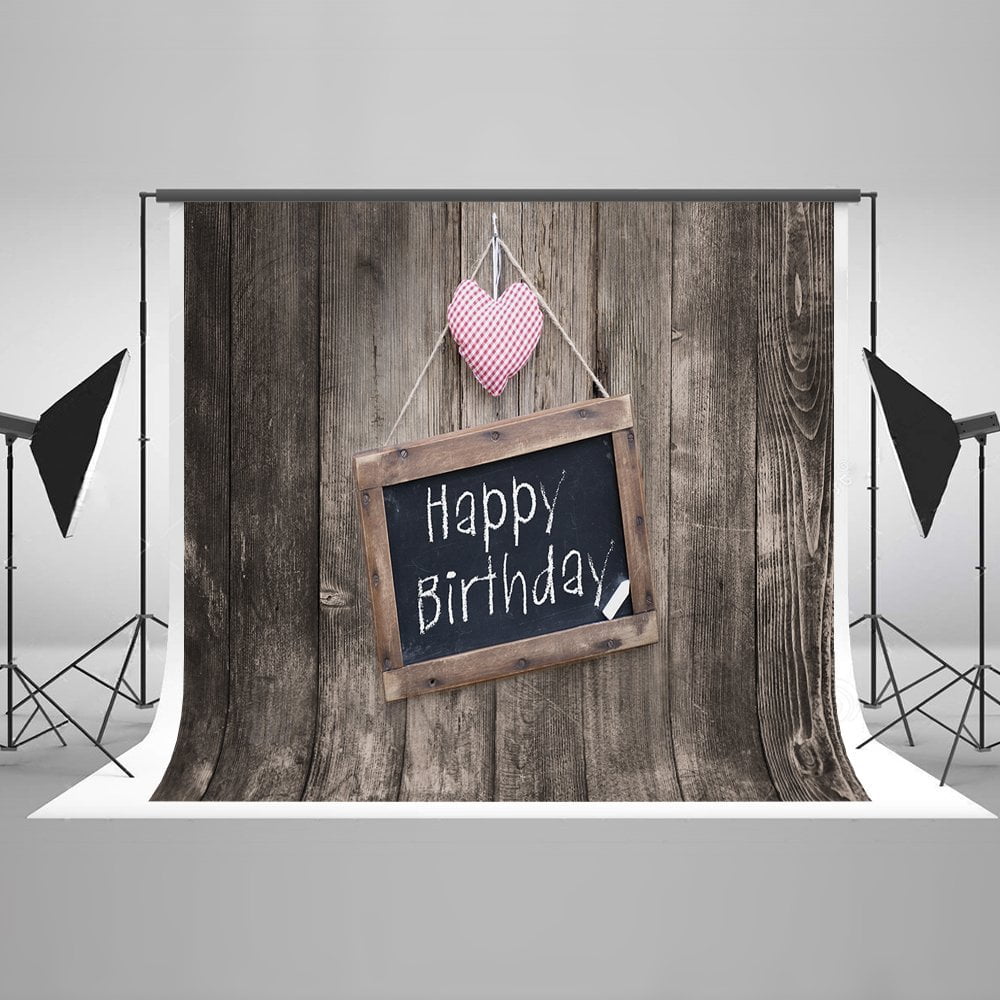 MOHome 7x5ft Happy Birthday Photography Backdrop Photo Background Wood ...