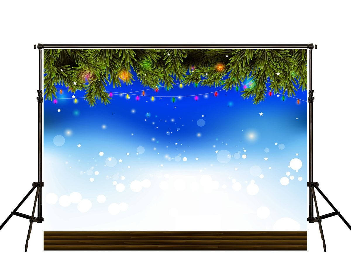 MOHome 7x5ft Happy Christmas Photography Backdrops White and Blue ...