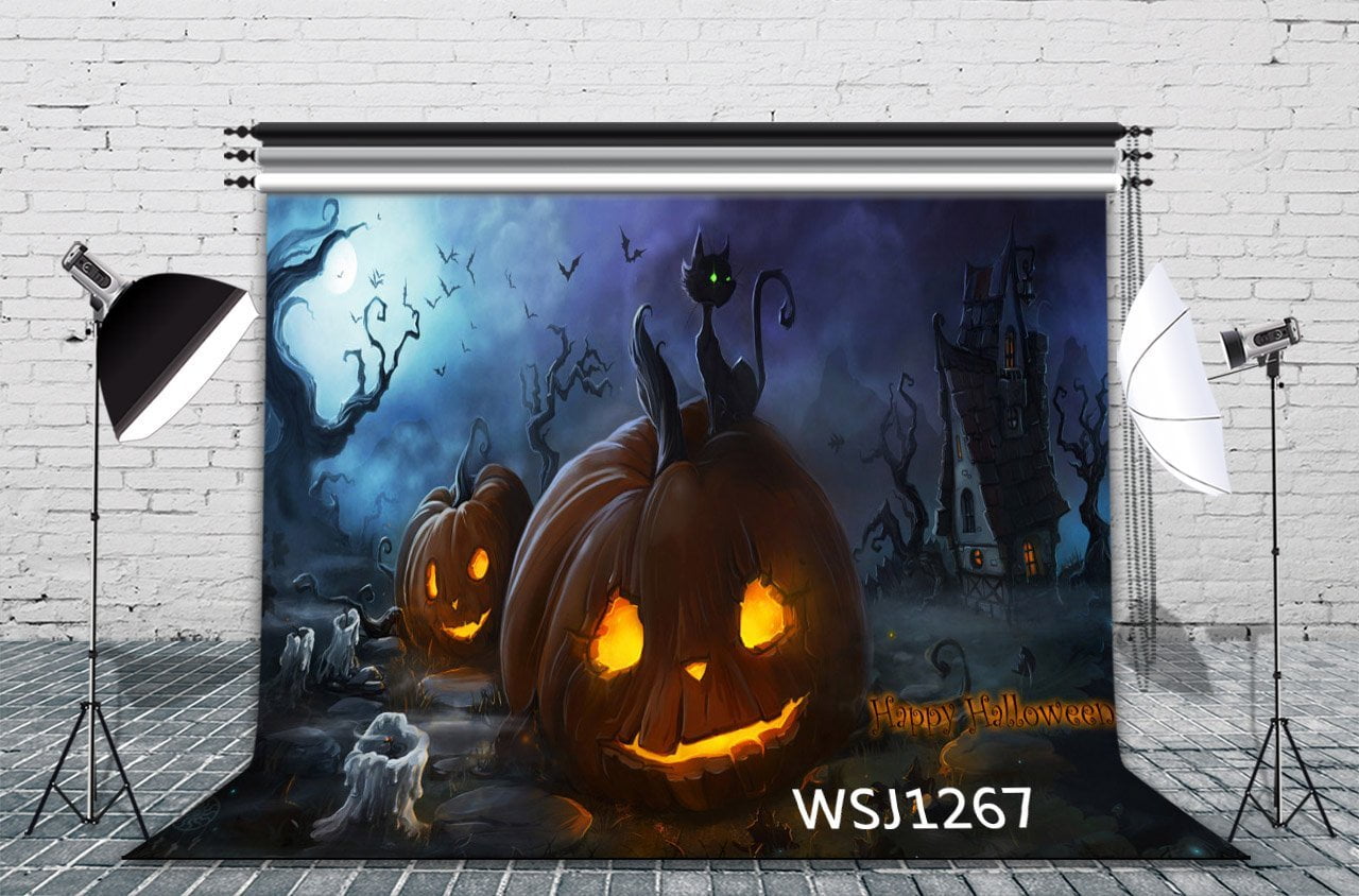 MOHome 7x5ft Happy Halloween Backdrops Photography Backdrop Photo ...