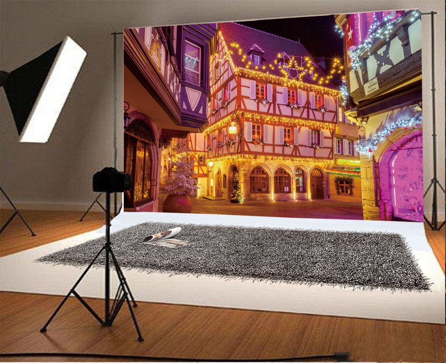 MOHome 7x5ft Happy New Year Backdrop French City Colmar on Christmas ...