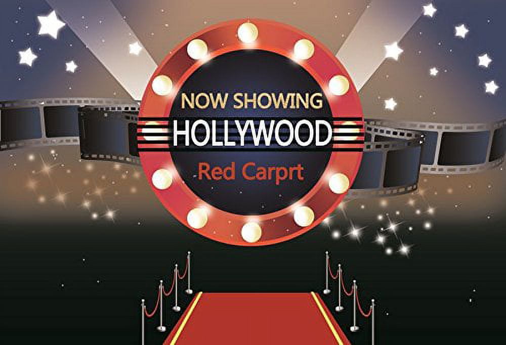 MOHome 7x5ft Hollywood Party Backdrop Glamorous Stars Catwalks Red ...