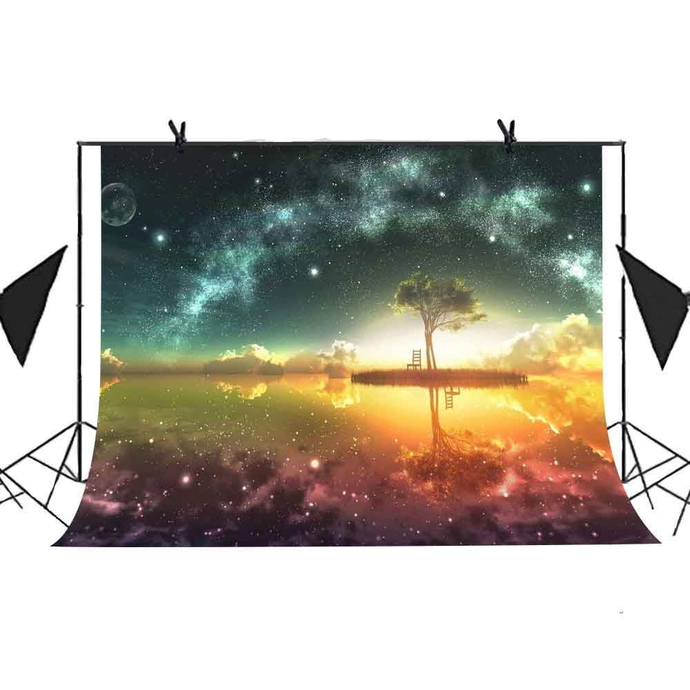 MOHome 7x5ft Magic World Photography Backdrop Starry Sky Cloud Lake ...