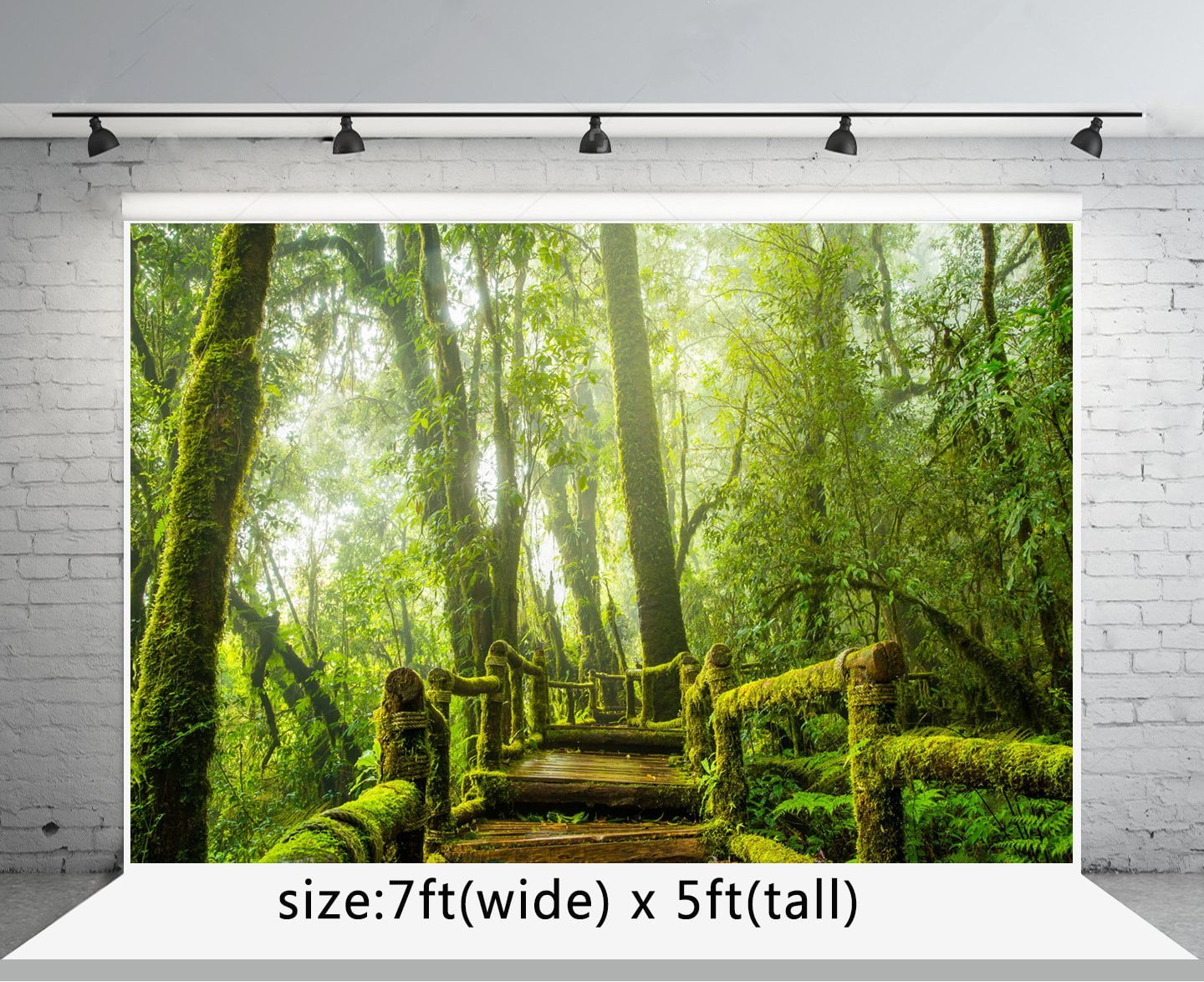 MOHome 7x5ft Natural Scenery Photo Backdrop Green Moss Mountains ...
