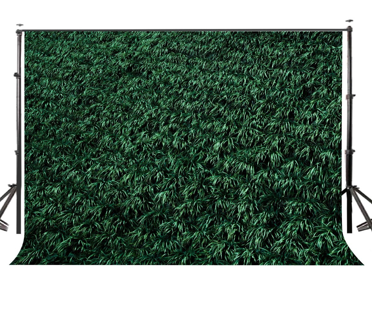 Mohome 7x5ft Nature Green Grass Backdrops Photography Wedding Or
