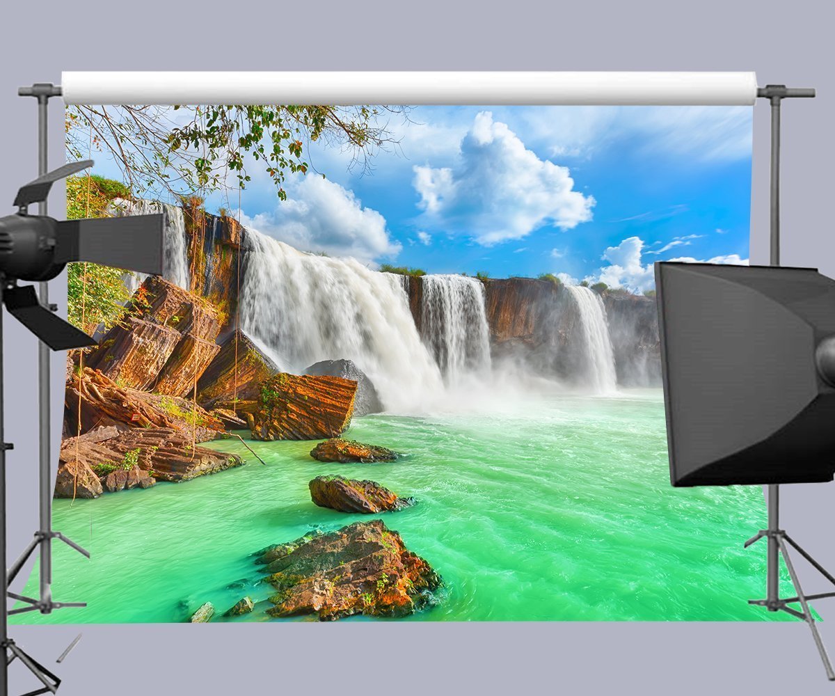 MOHome 7x5ft Nature Waterfall Photography Backdrop Props Beautiful ...