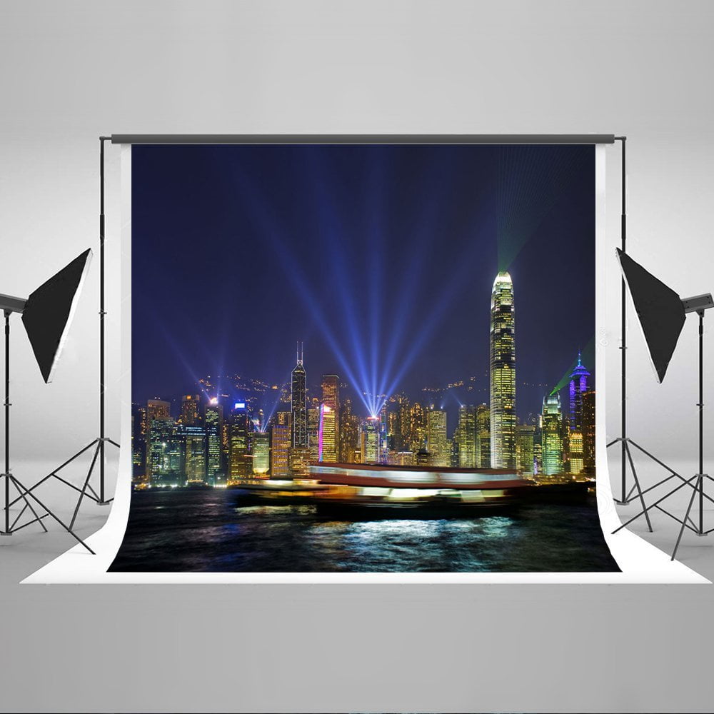 MOHome 7x5ft Night Scene Photography Background City Building Photo ...