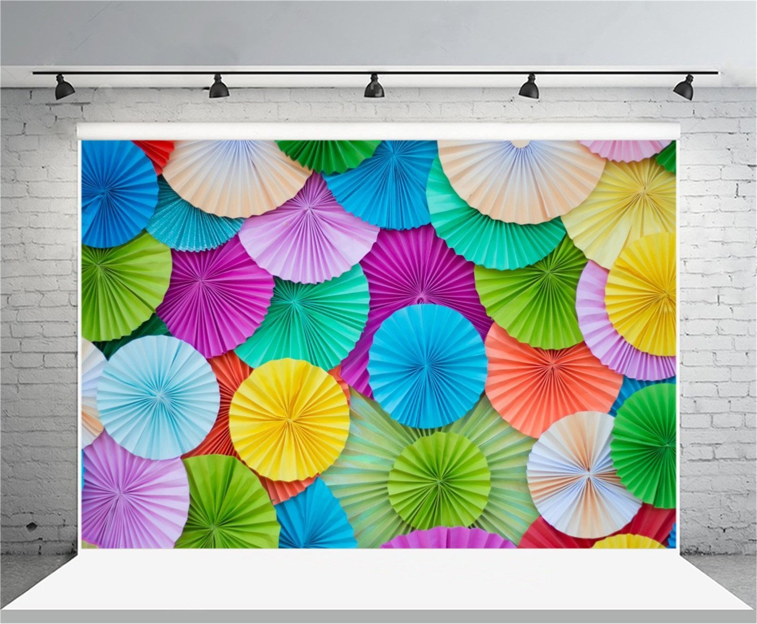MOHome 7x5ft Paper Fans Backdrop Party Decoration Photography ...