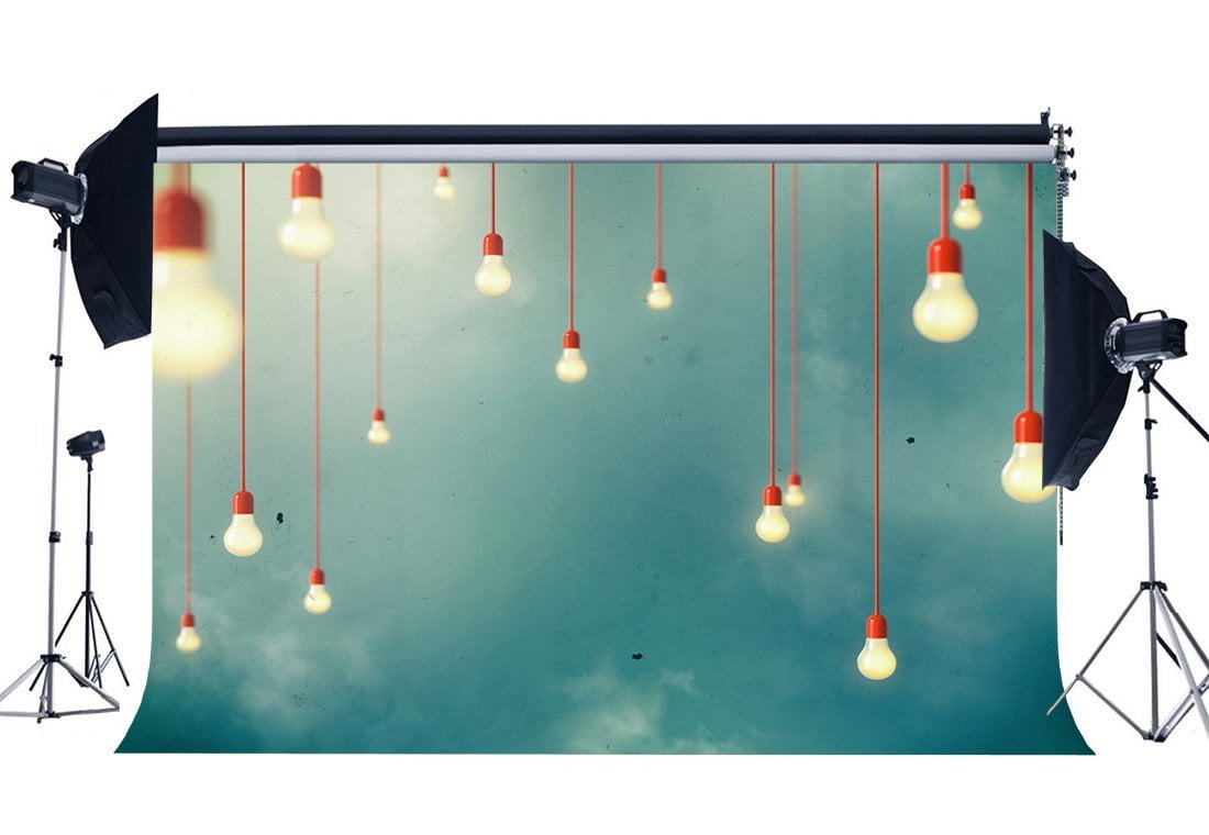MOHome 7x5ft Photography Backdrop Abstract String Shining Lamps Shabby ...