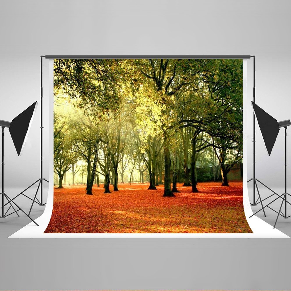 MOHome 7x5ft Photography Backdrop Autumn Trees Background for Studio ...