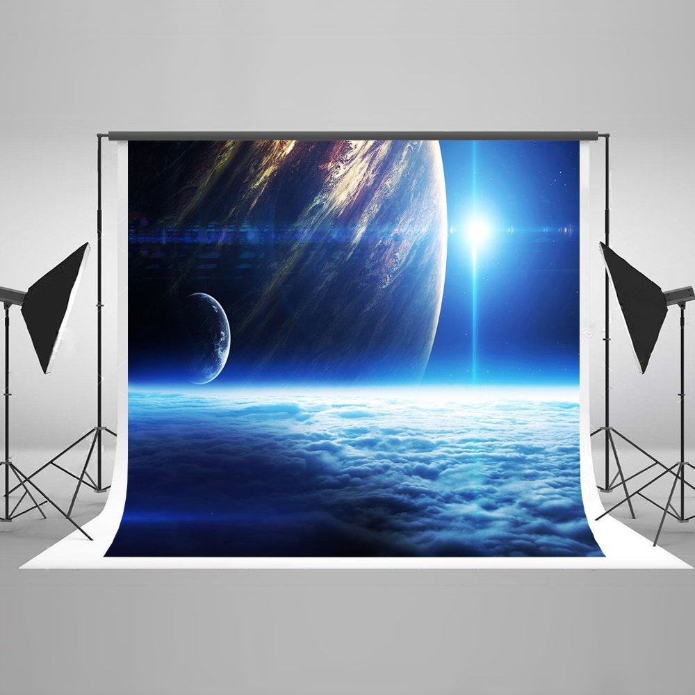 MOHome 7x5ft Photography Backdrop Blue Stars Planet Surface Photo ...