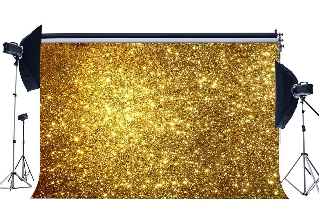 MOHome 7x5ft Photography Backdrop Bokeh Halos Golden Glitter Spots ...