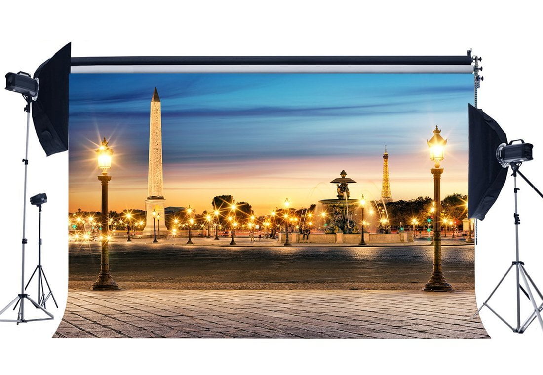 MOHome 7x5ft Photography Backdrop Cityscape Bokeh Halos Glitter Spots ...