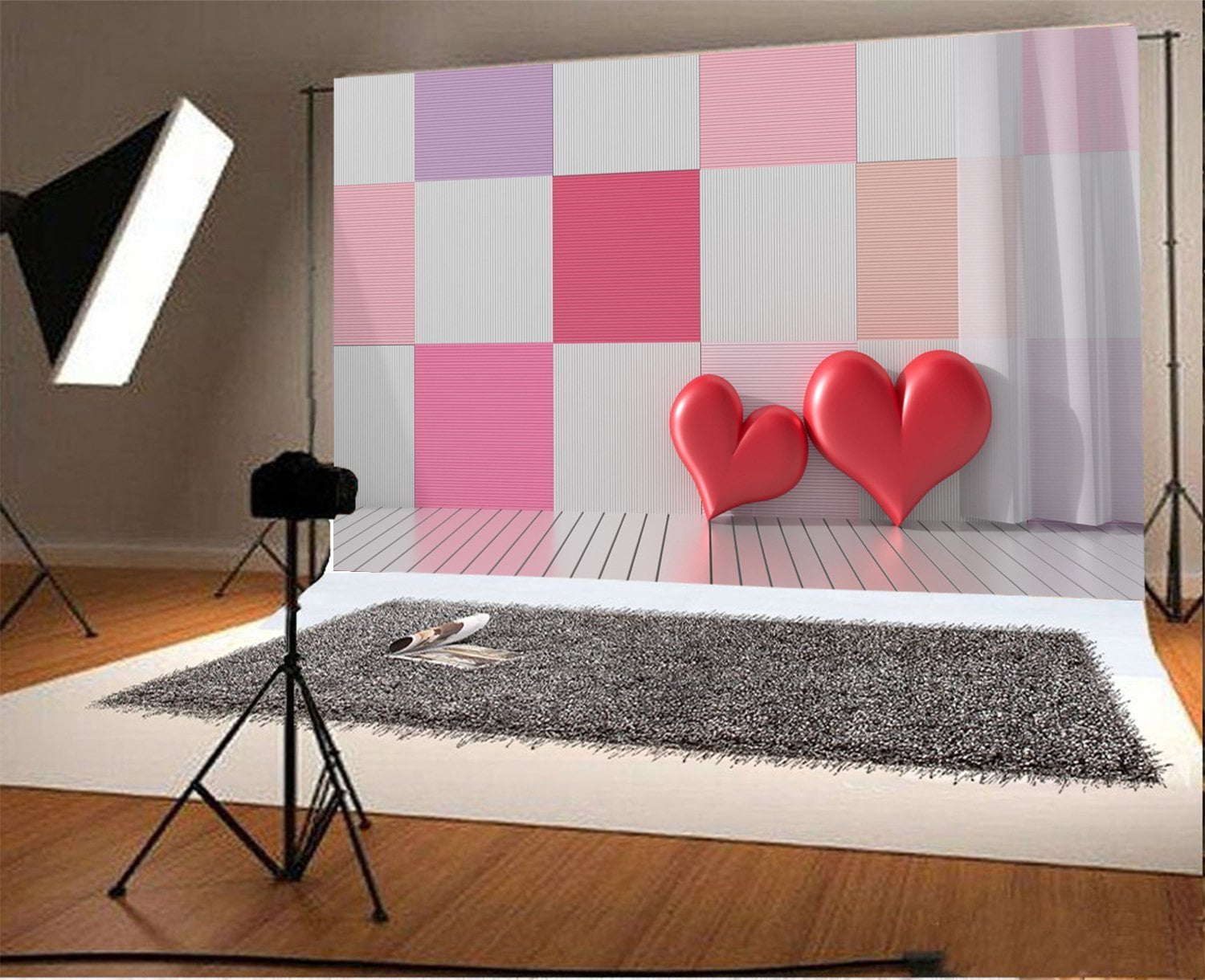 MOHome 7x5ft Photography Backdrop Valentine's Day Background Room ...