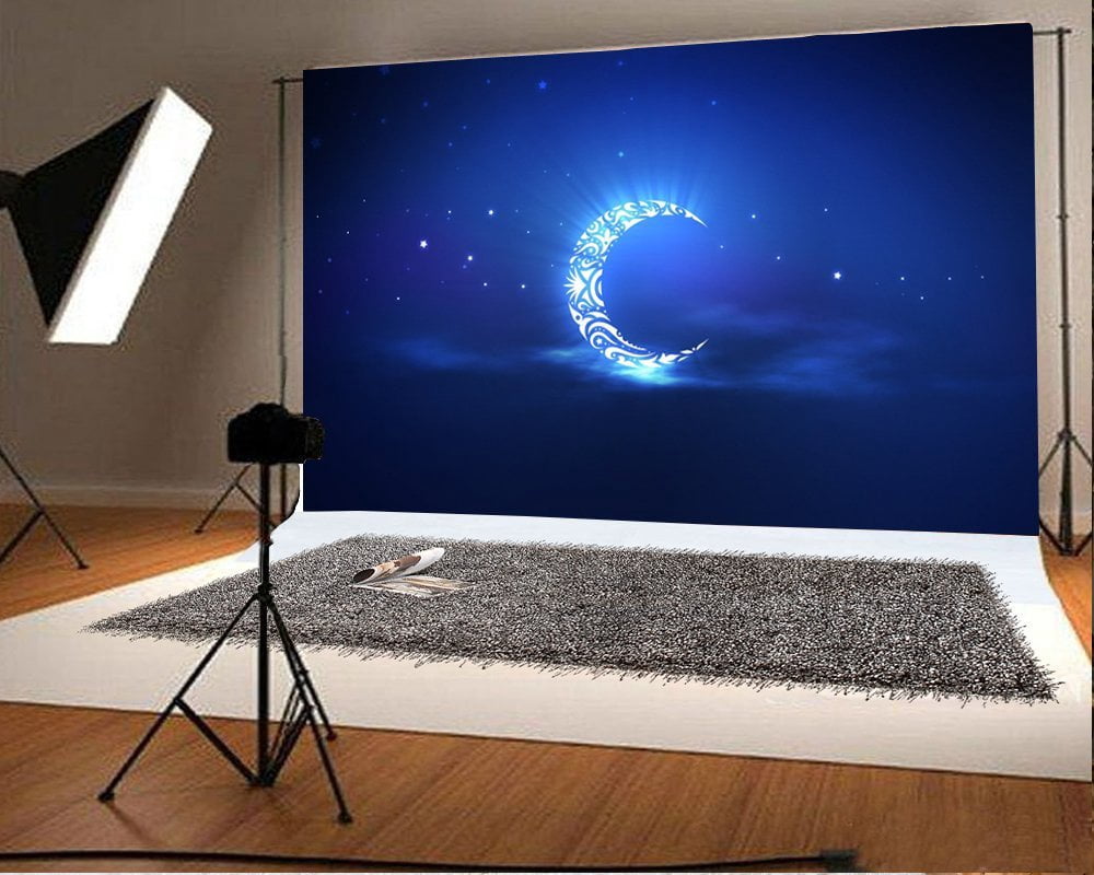 MOHome 7x5ft Photography Background Blue Tone Mysterious Starry Sky ...