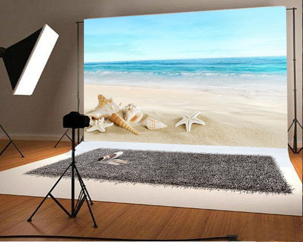 MOHome 7x5ft Photography Sea Backdrop Seaside Vacation Sandbeach ...
