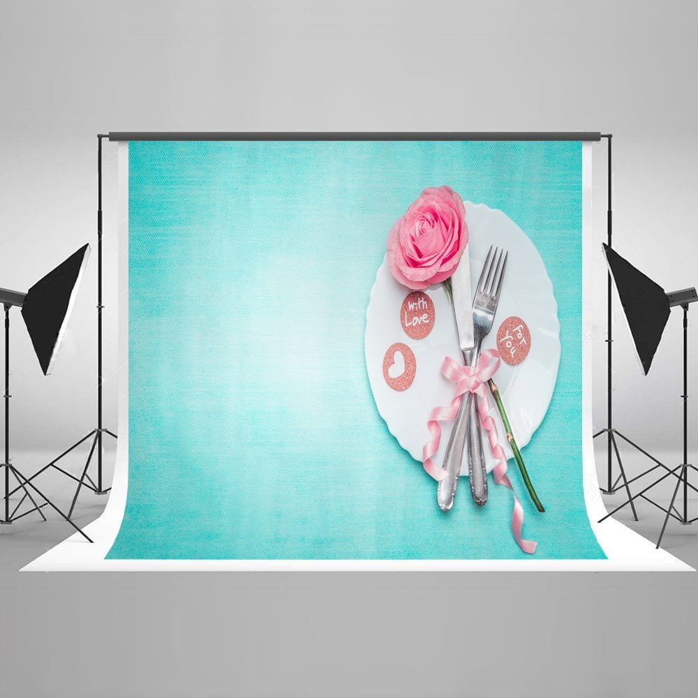 MOHome 7x5ft Pink Rose Sweet Breakfast Photography Backdrop Photo Booth ...