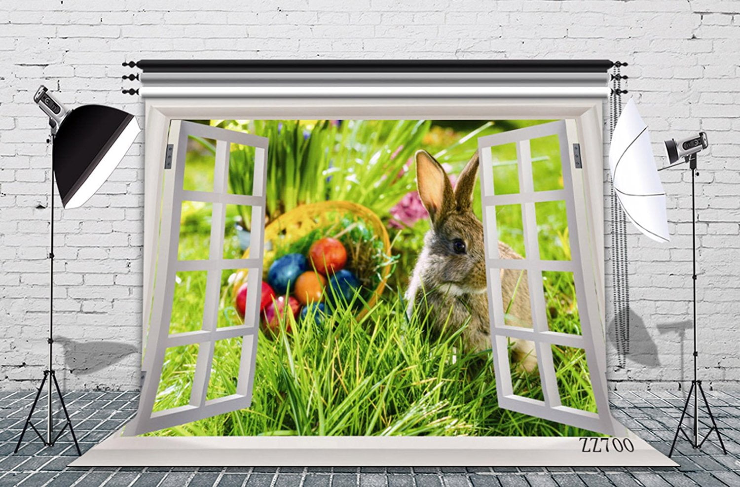 MOHome 7x5ft Rabbit in the Grass Out of the Window Scenery Photography ...