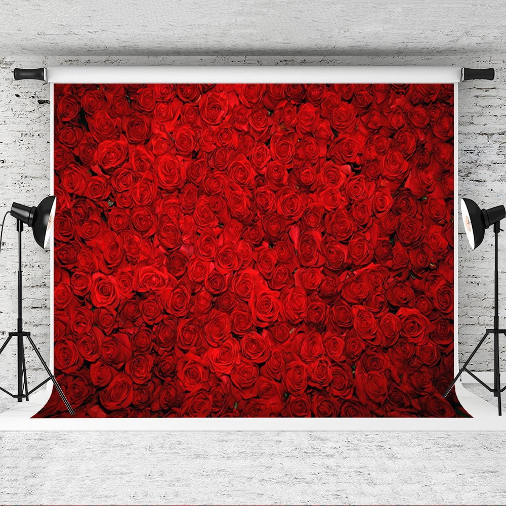 MOHome 7x5ft Red Rose Photography Backdrop Romatic Flower Background ...