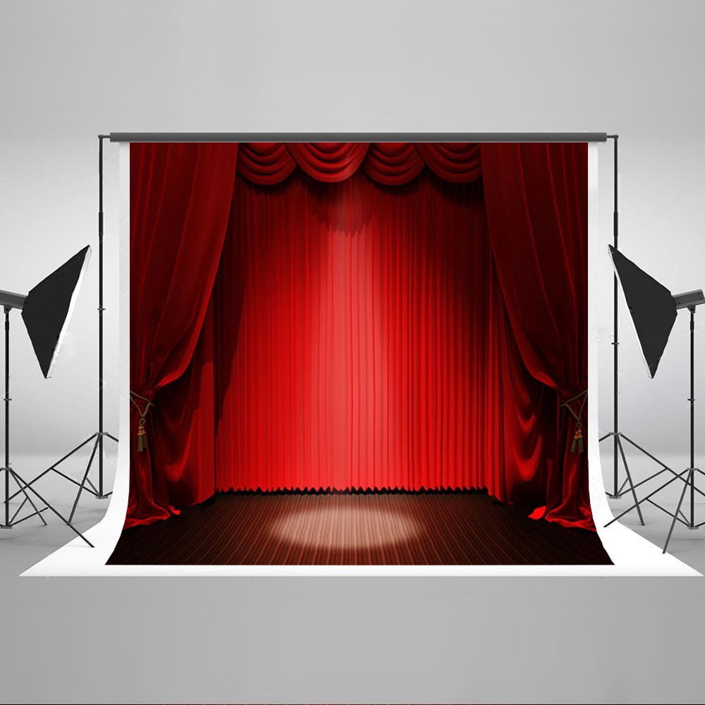 MOHome 7x5ft Red Stage Curtains Photography Backdrops for Photographers ...
