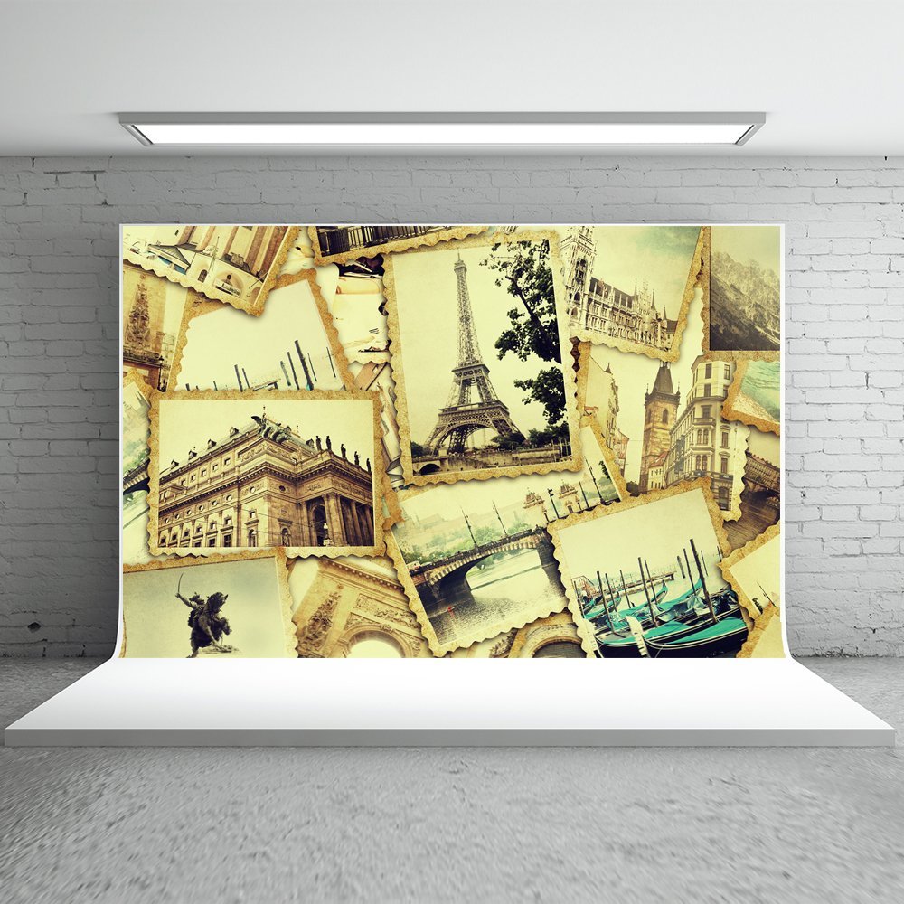 MOHome 7x5ft Retro Backdrops Photography Paris Eiffer Tower Poster ...