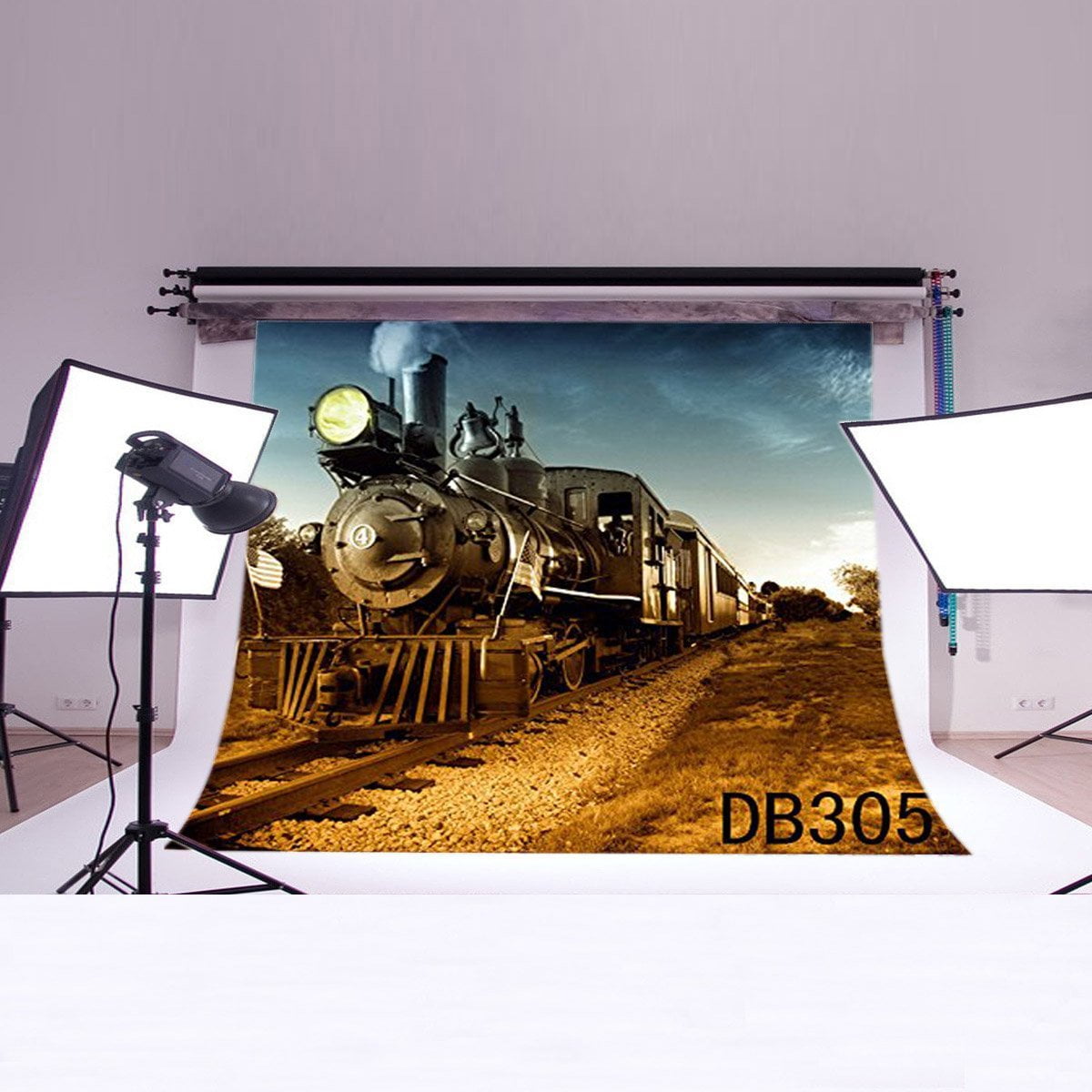 MOHome 7x5ft Retro Old Train Photo Backdrops Studio Background Studio ...