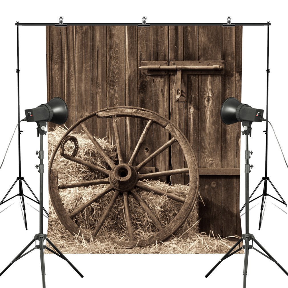 MOHome 7x5ft Rustic Barn Wheel Old Farmhouse Kid's Photography ...