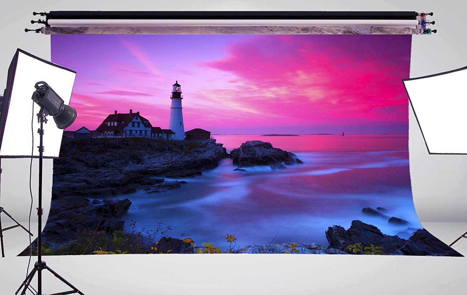 MOHome 7x5ft Seaside House Tower Photo Background Photography Backdrop ...