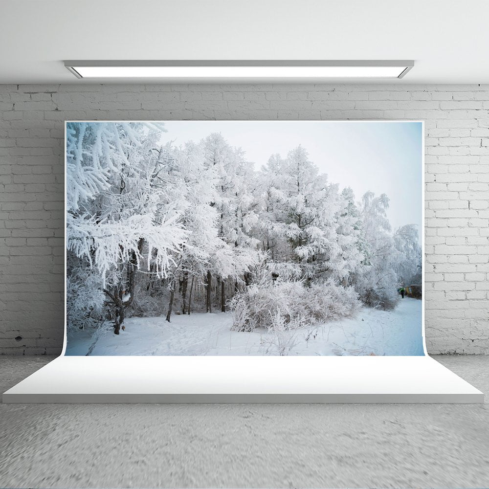MOHome 7x5ft Snow Scenery Backdrop Background for Photographers Forest ...