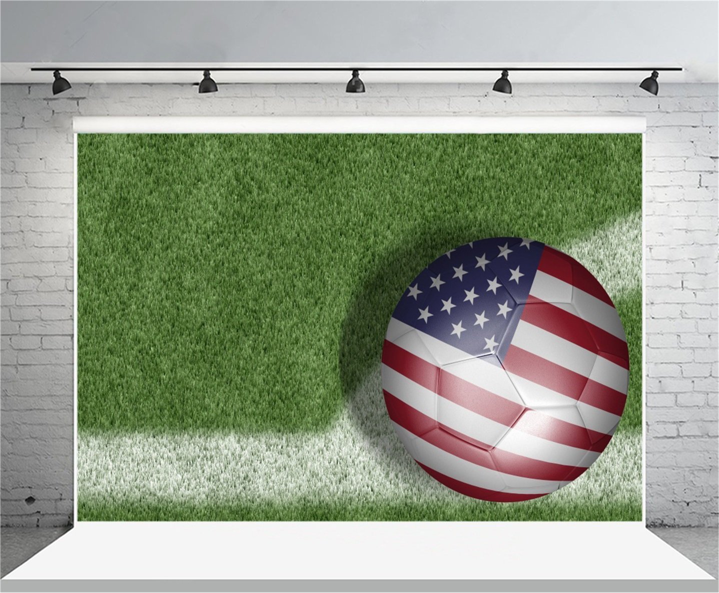 MOHome 7x5ft Soccer Ball of United States on the Corner Backdrop ...