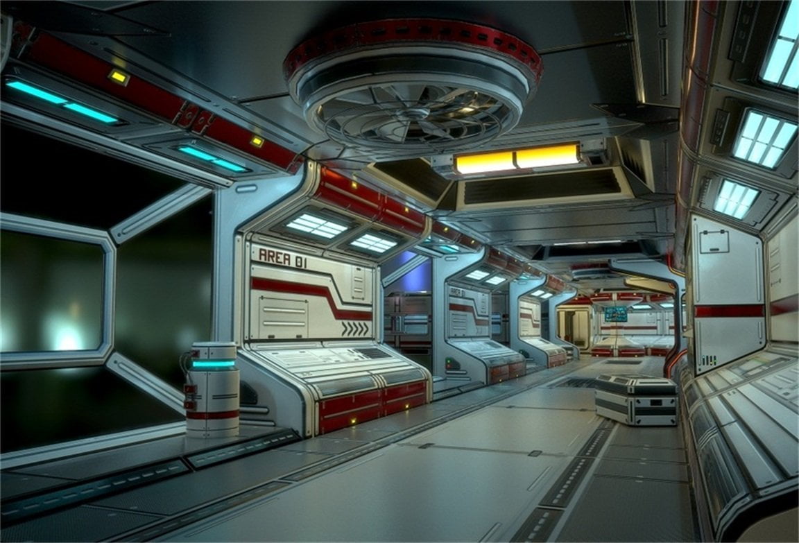 MOHome 7x5ft Space Station Backdrop Science Fiction Spacecraft ...