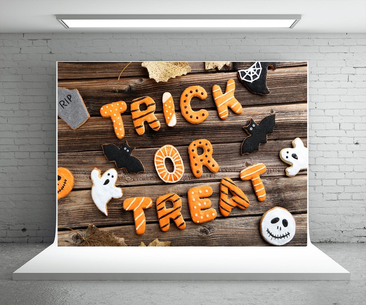 MOHome 7x5ft Trick or Treat Halloween Decoration Backdrops for ...