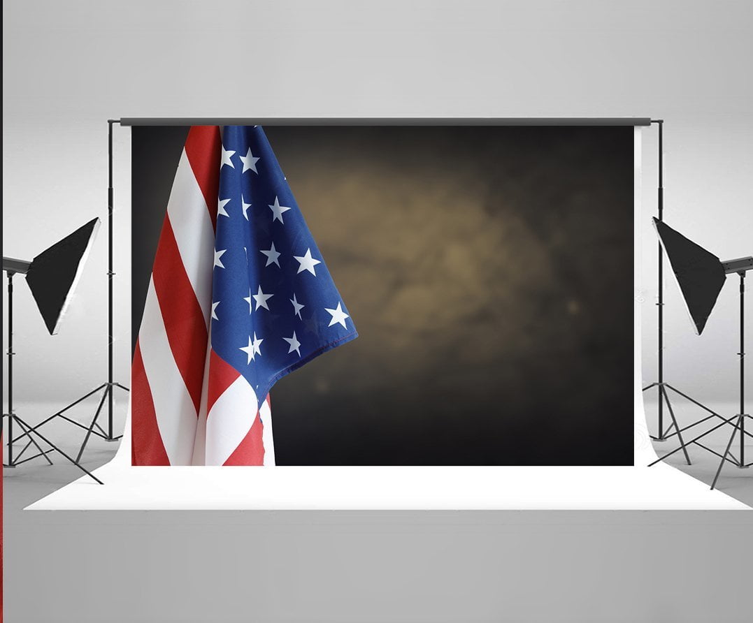 MOHome 7x5ft USA Flag Photo Backgrounds Grey Photography Backdrops ...